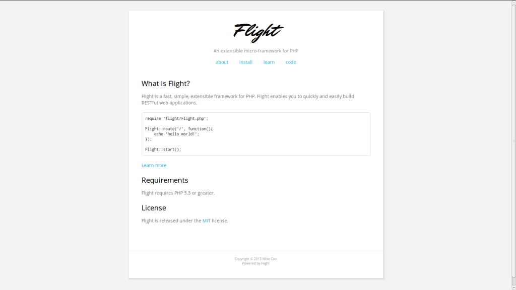 micro-framework flightphp | Guillaume RICHARD